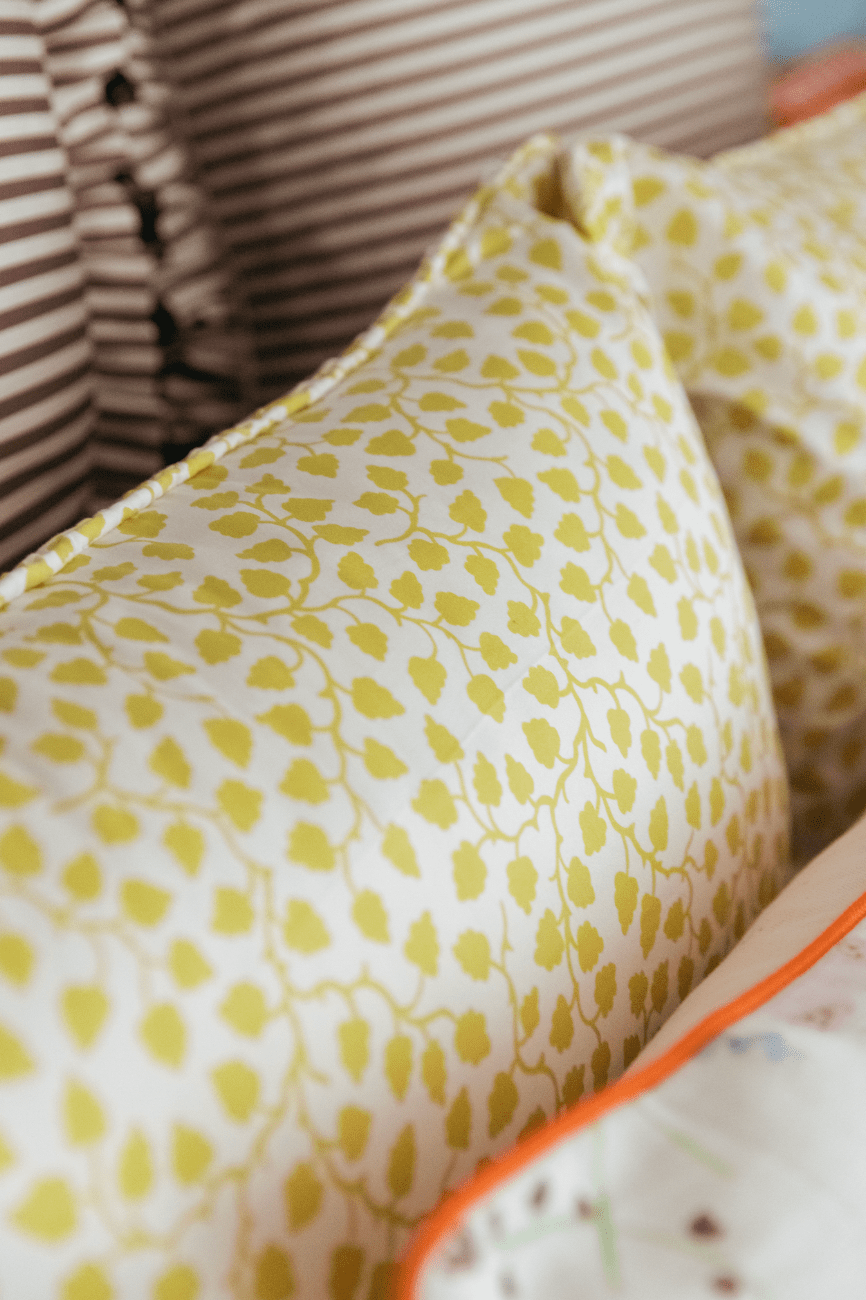 The Nora Sham in Audrey in Citrus by Wheaton Whaley Home – GRAY BENKO